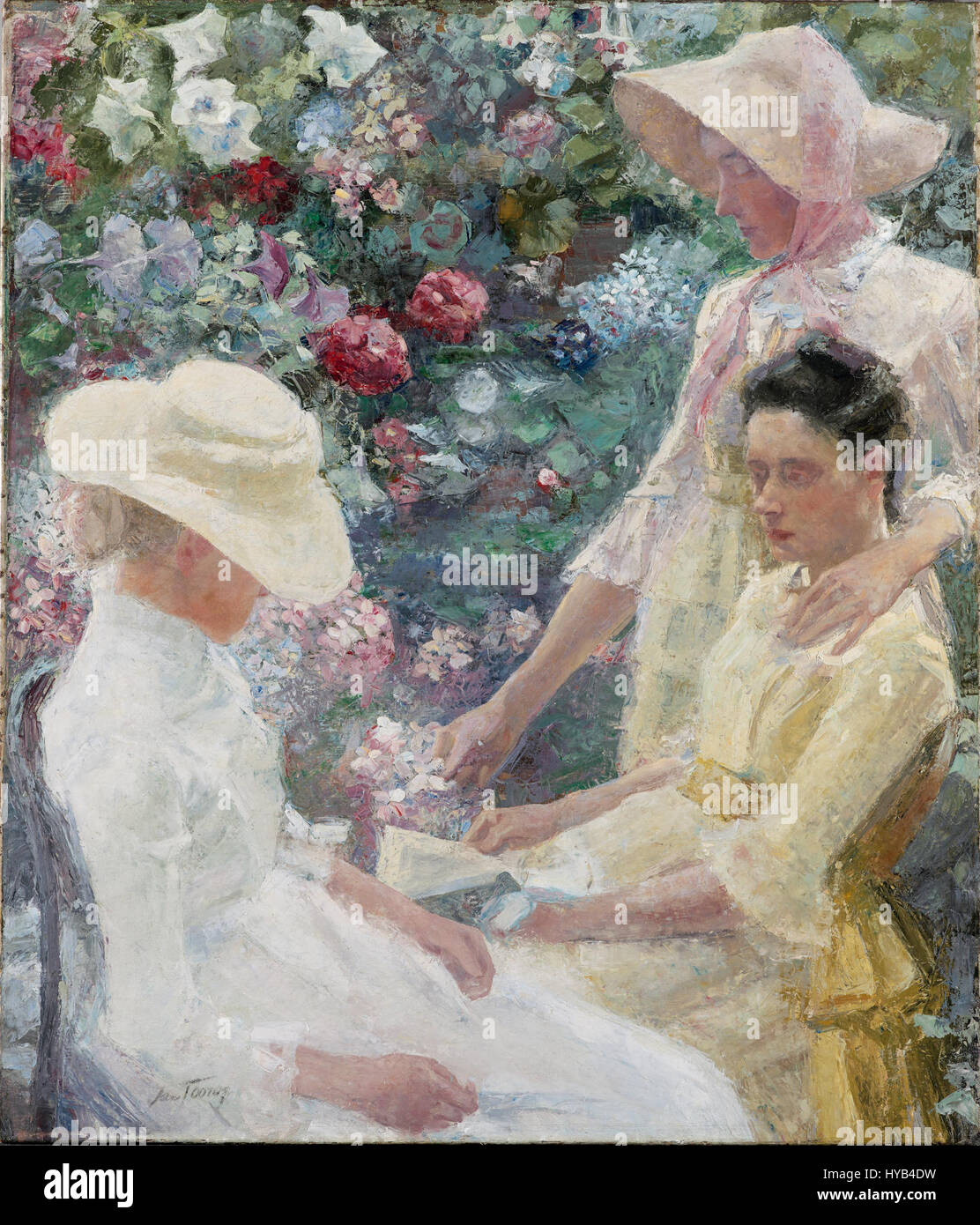 'Trio Fleuri,' painted by Jan Toorop in 1886, is a floral-themed ...