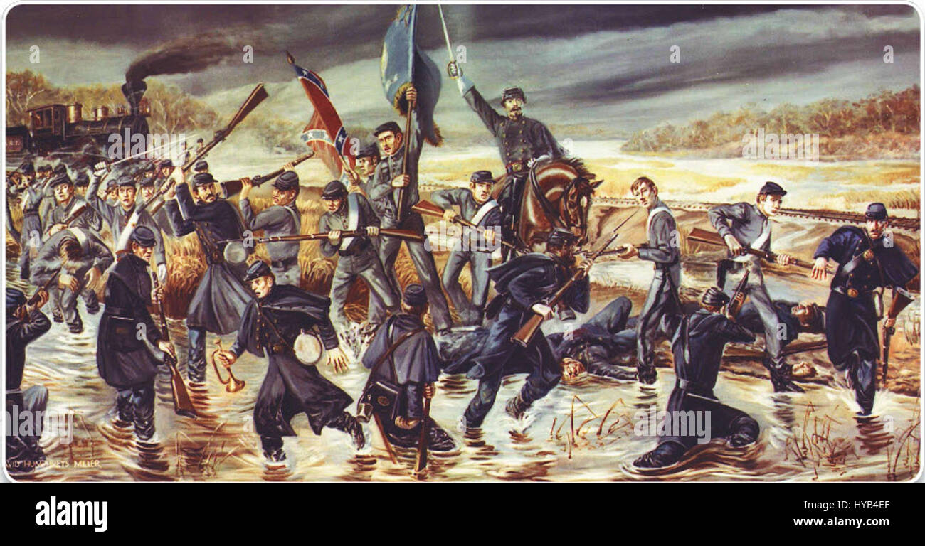 The Battle of Tulifinny Mural depicts a historical military ...