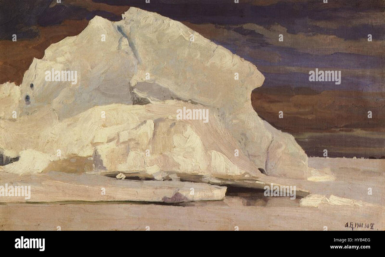 *Iceberg in the Kara Sea*, painted by Alexander Borisov in 1901 ...