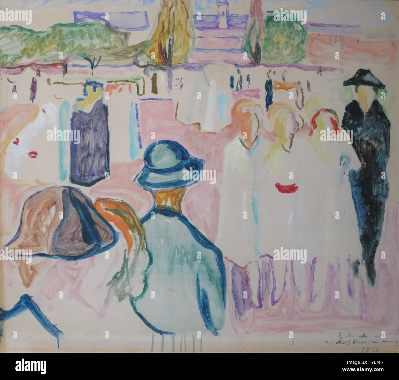 'Summer on Karl Johan Street, Oslo' by Edvard Munch, painted in 1933 ...