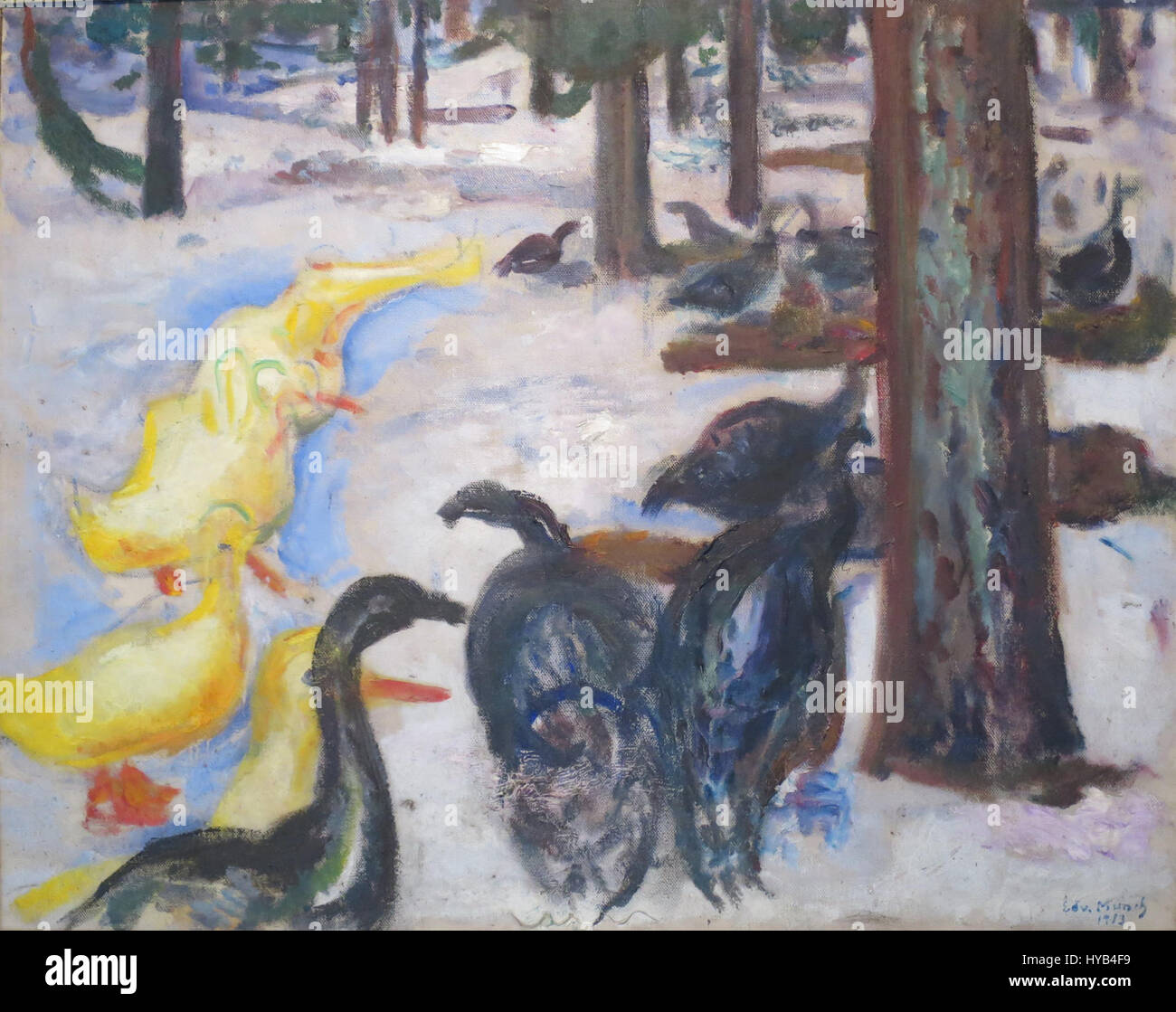 ‘Ducks and Turkeys’ is a 1913 painting by Norwegian artist Edvard Munch ...