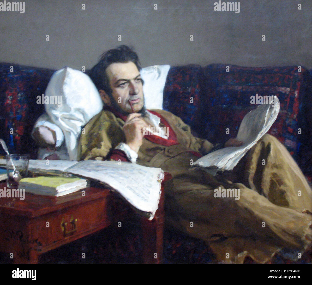 The 1887 portrait of Mikhail Glinka, composed during the period he ...