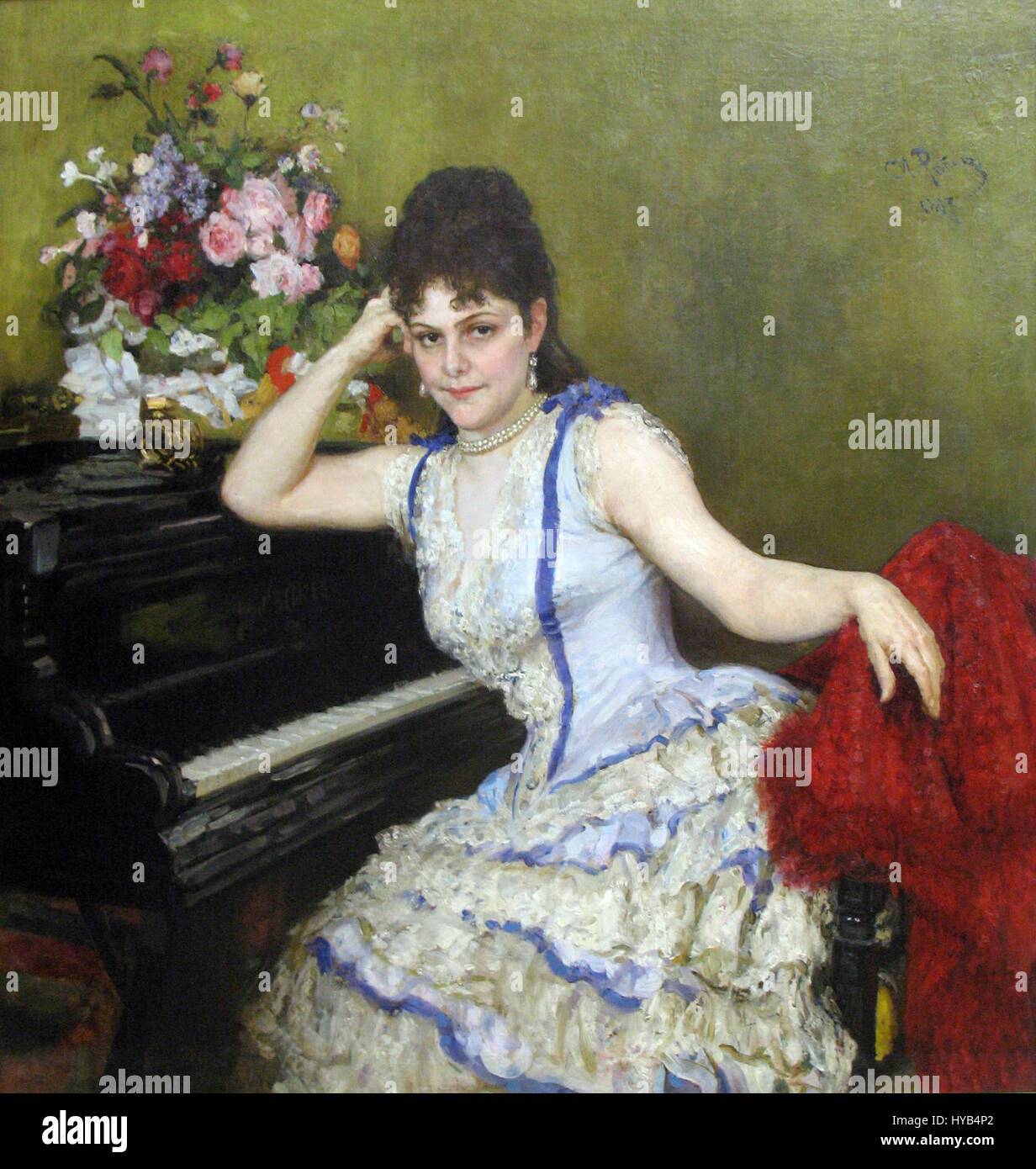 The 1887 portrait of S.I. Menter by Ilya Repin showcases the renowned ...