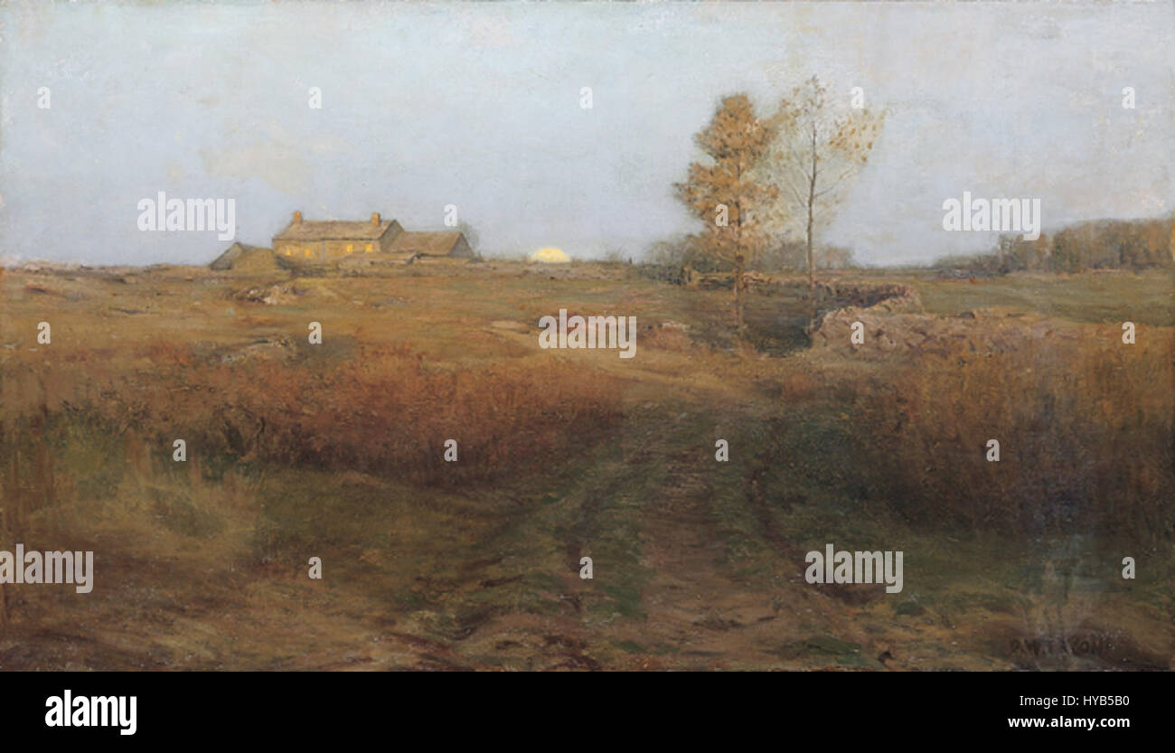 'Moonrise Near the Shore' by Dwight William Tryon, painted in 1887 ...