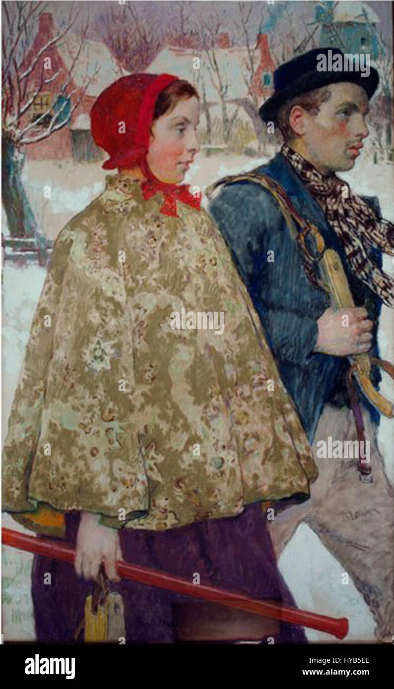 'Winter' by Gari Melchers, c. 1880 90 Stock Photo - Alamy