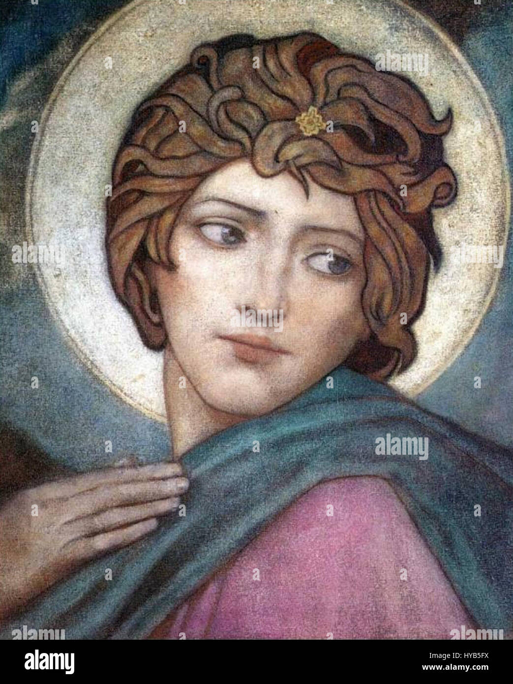 'Study for St. Bride' by John Duncan (1866-1945) is a preparatory ...