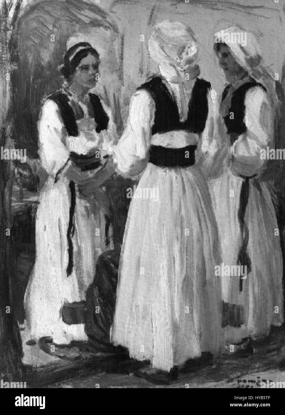 Frantisek Tavik Simon 1877 1942 Jihoslovanky v kroji Stock Photo - Alamy