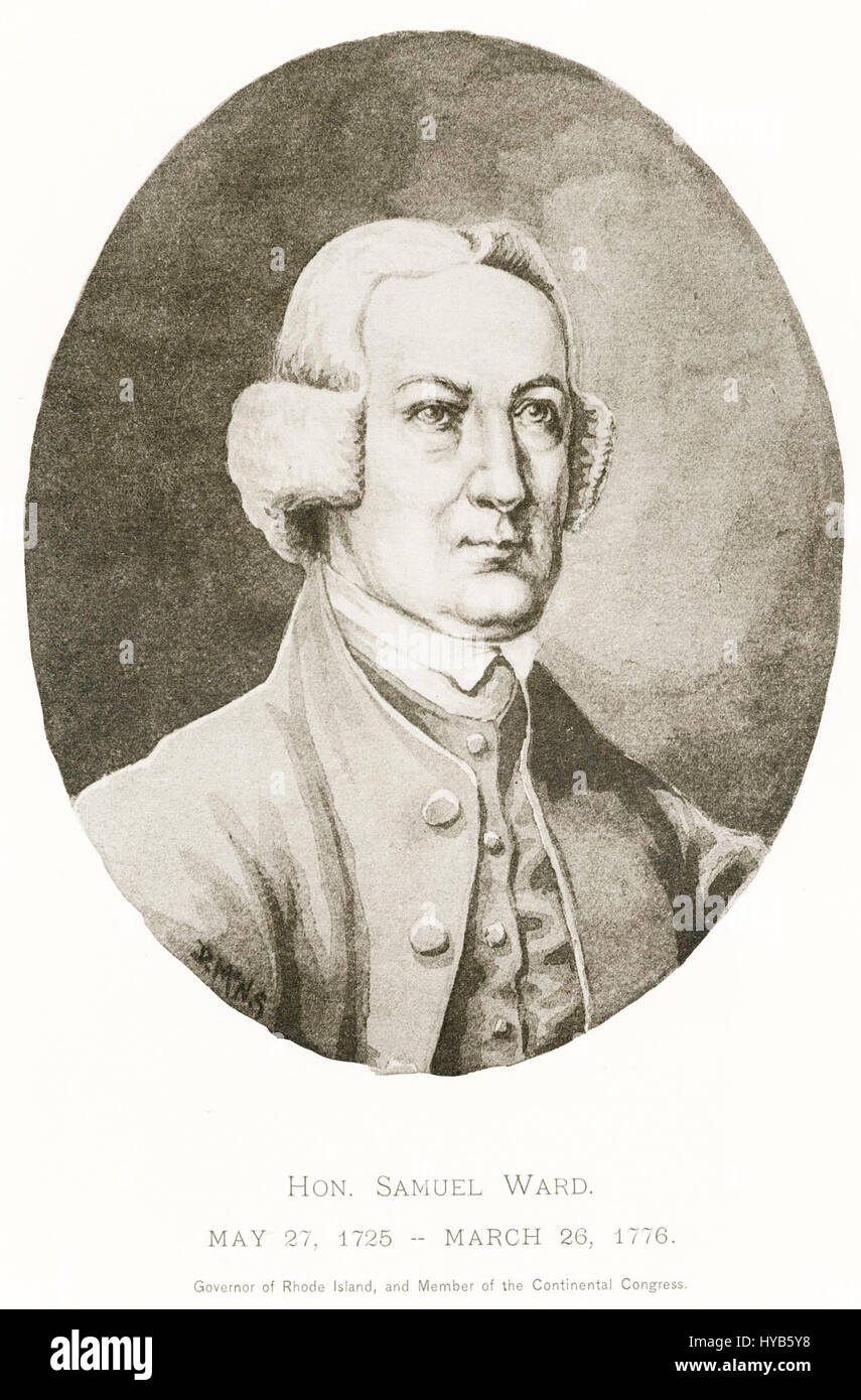 Gov. Samuel Ward, an influential American politician in the 18th ...