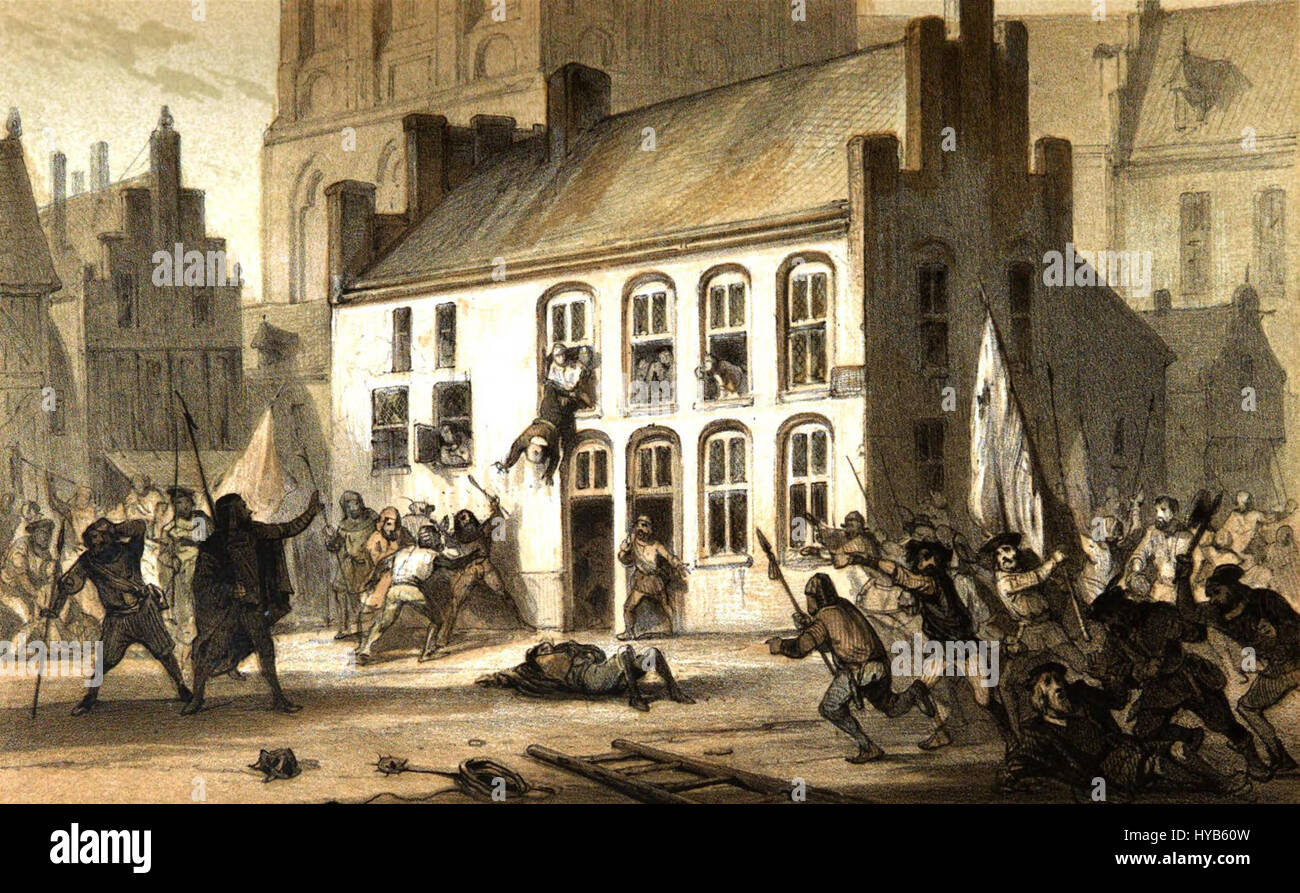 The painting by Carel Christiaan Antony depicts the 1413 uprising in ...