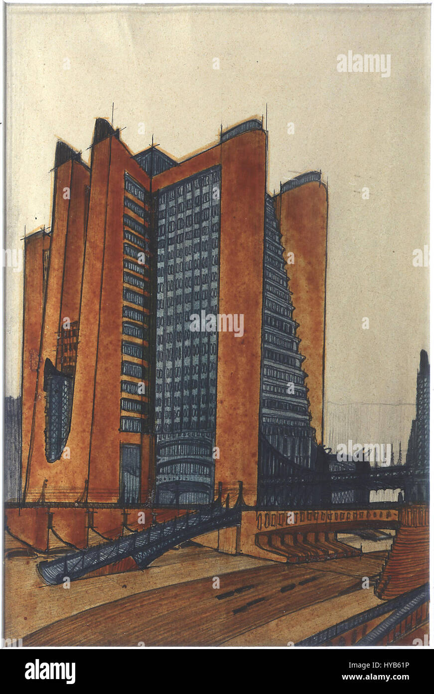 'Casa a gradinata' by Sant'Elia is an architectural work, likely ...