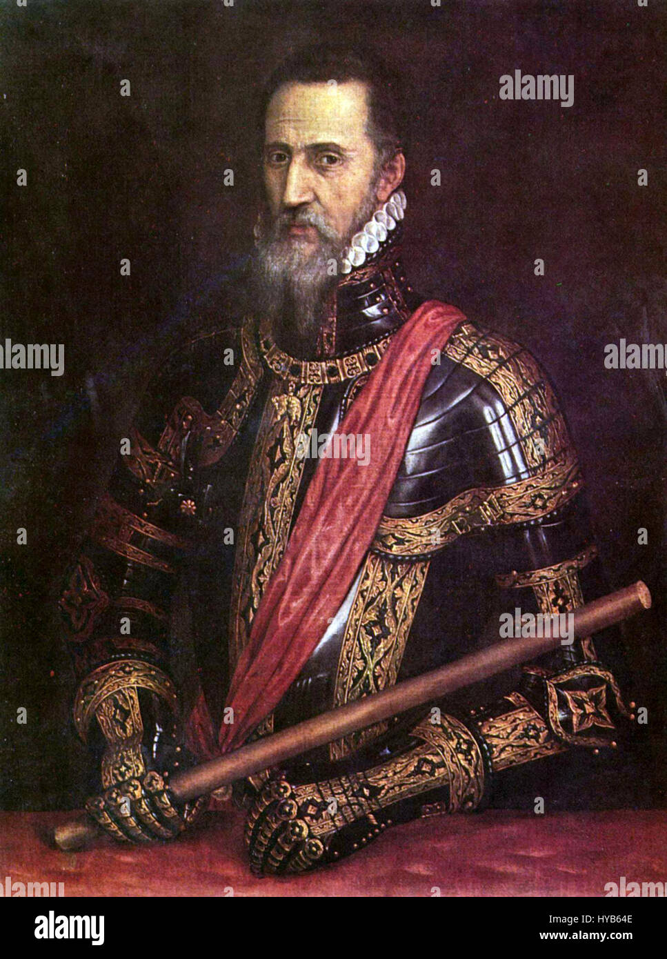 This artwork by Tizian (Titian) features a classic Renaissance ...