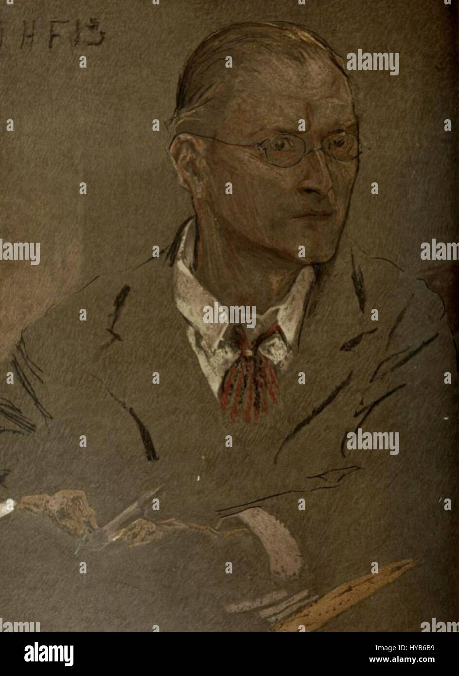 This portrait of C. F. A. Voysey by John Henry Frederick Bacon reflects ...