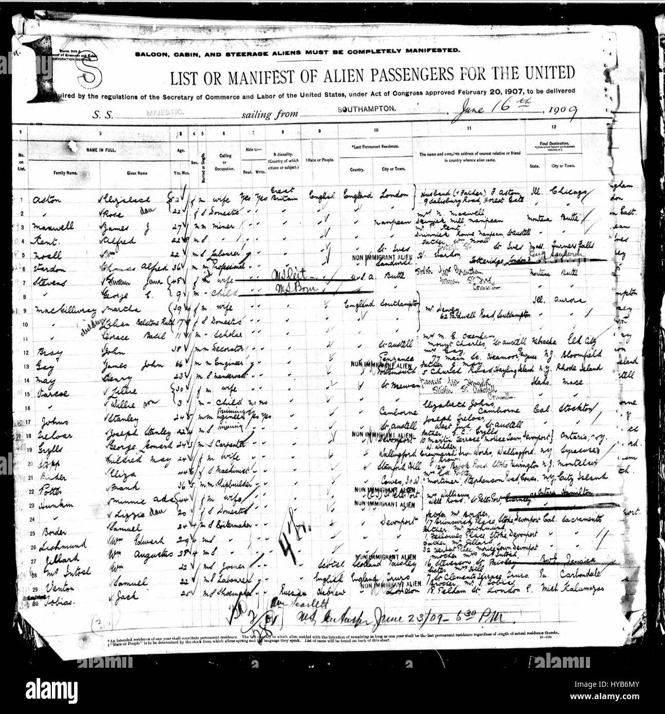 A ship manifest is an official document listing the details of a ship’s ...