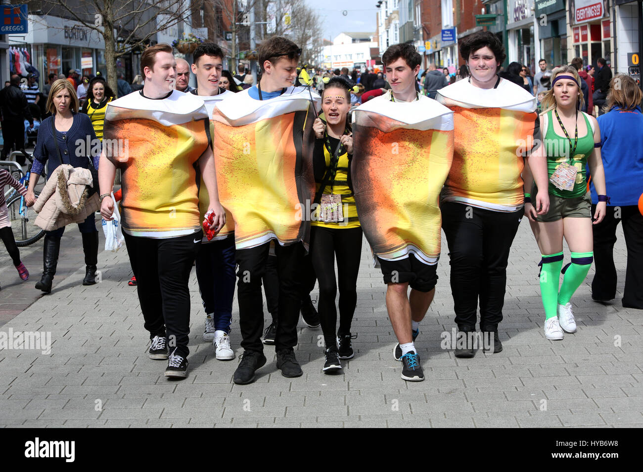 Chichester University's charity pub crawl the 'RAG Race' pictured ...
