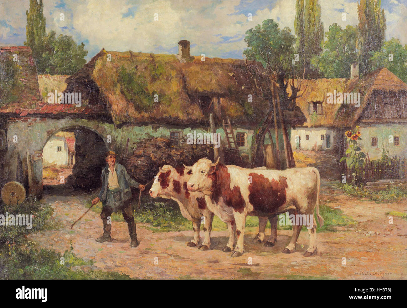 'Bauernstolz' by Constantin Stoitzner is an expressionist painting that ...
