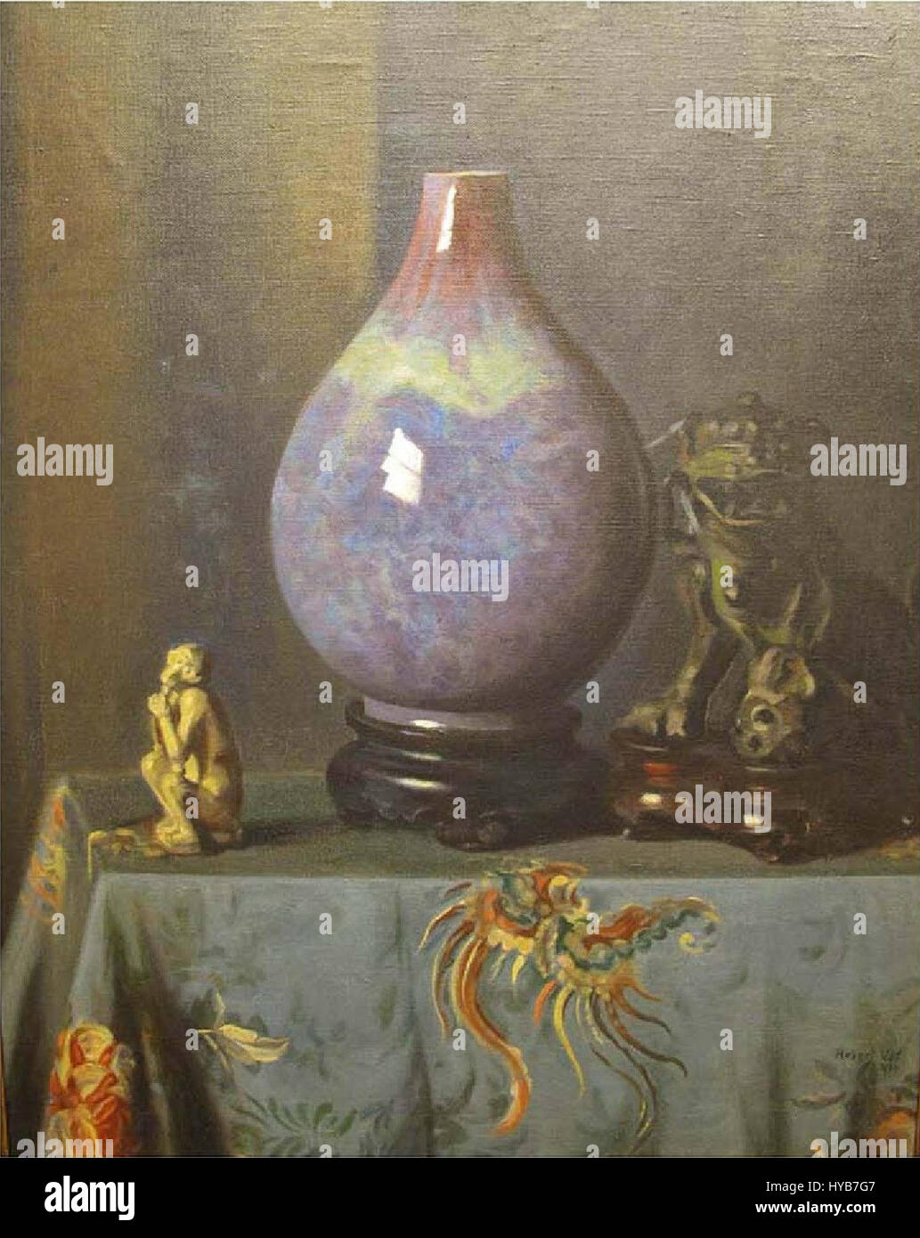 Hubert Vos’s 'Gifts from Empress Cixi II' is an oil painting depicting ...