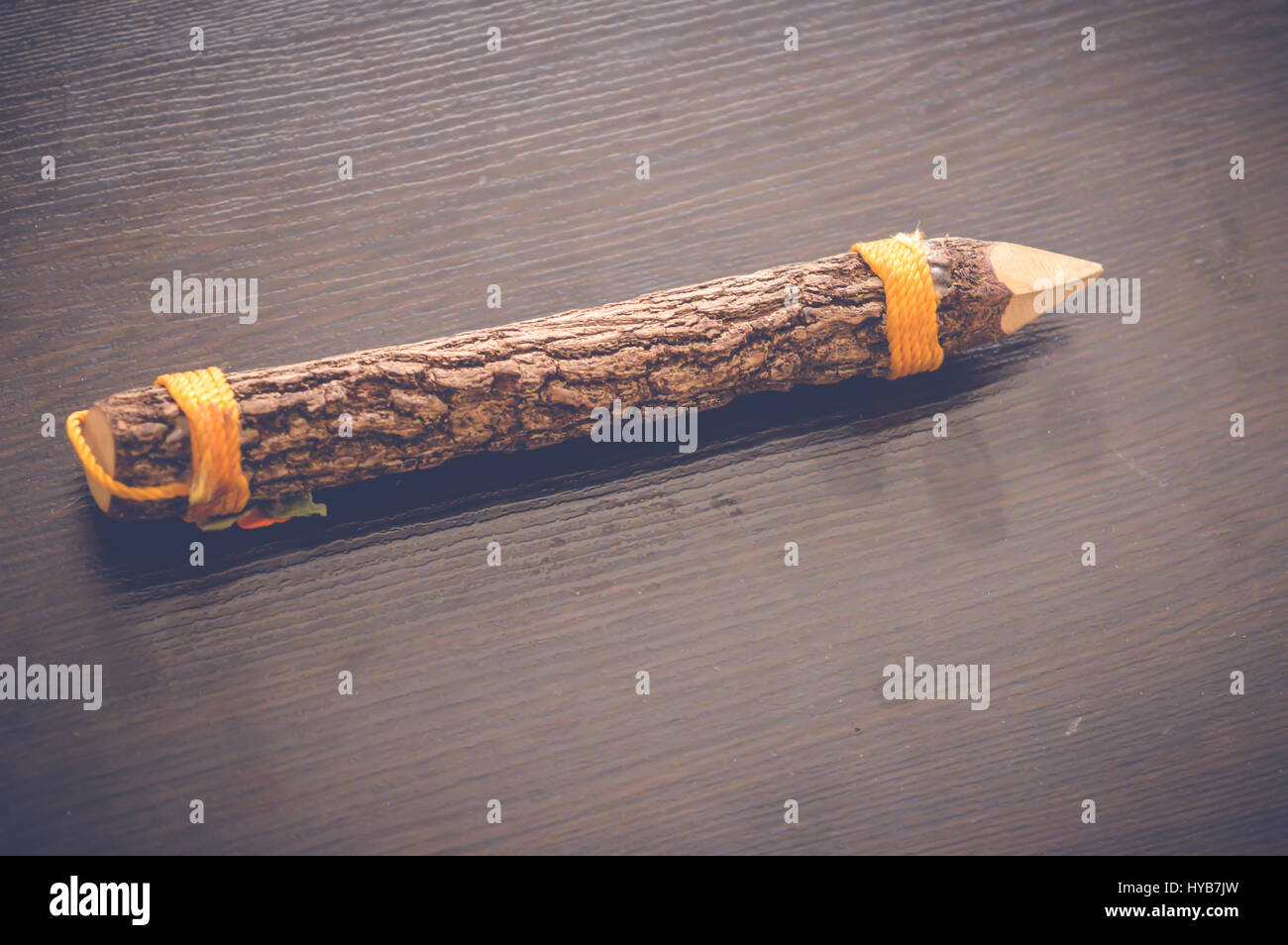 wooden pen on table Stock Photo - Alamy