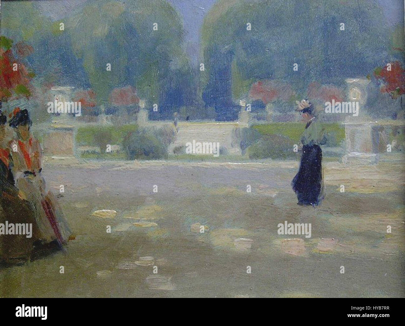 'A Bright Day in the Luxembourg Gardens' by Albert Jean Adolphe ...