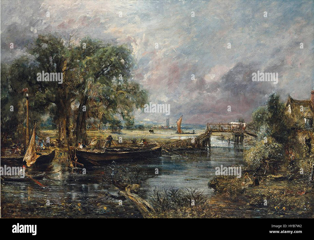 John constable view on the stour hi-res stock photography and images ...
