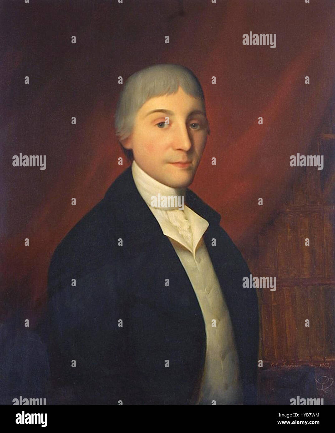 Portrait of Solomon Drowne, an American politician and jurist from ...