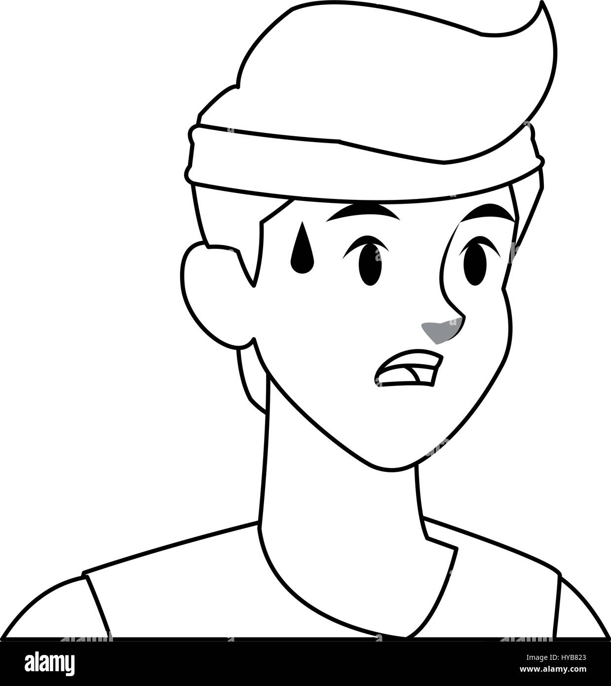 Sweating man icon Stock Vector Image & Art - Alamy