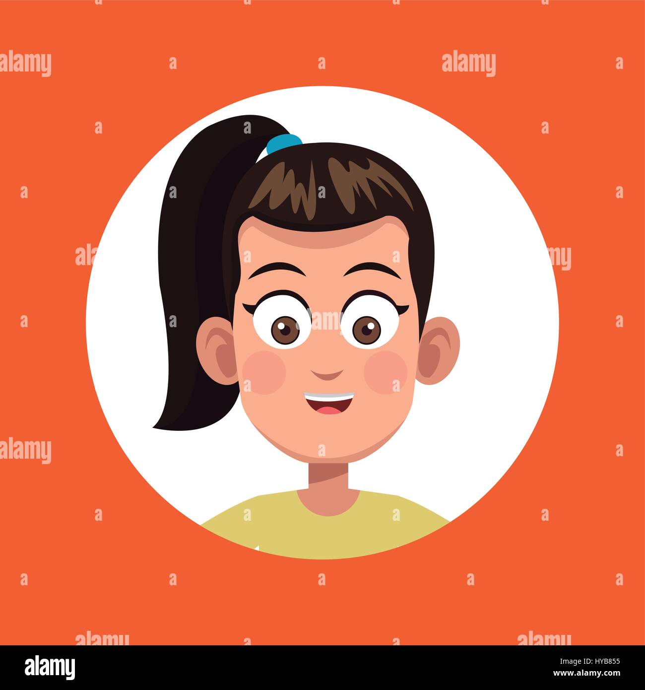 cartoon girl child avatar Stock Vector Image & Art - Alamy