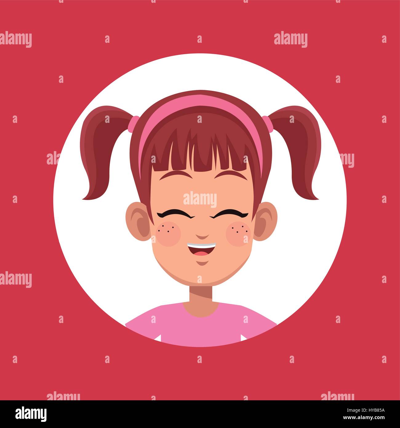 cartoon girl child avatar Stock Vector Image & Art - Alamy