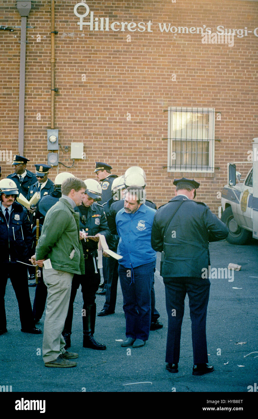Members of Operation Rescue are arrested by DC Police Officers for ...