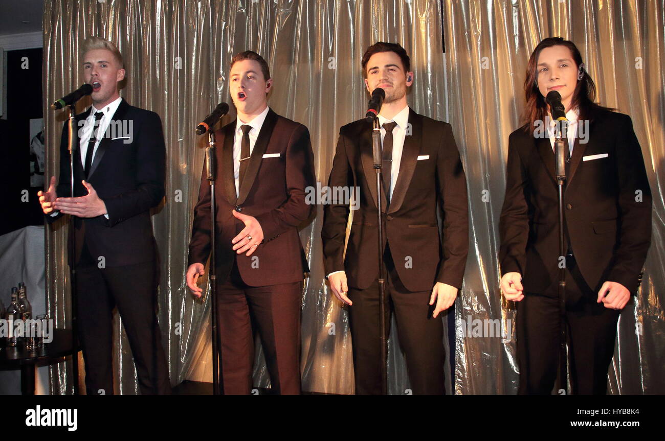Collabro Album launch party at Sanctum Soho Hotel, London. British four ...