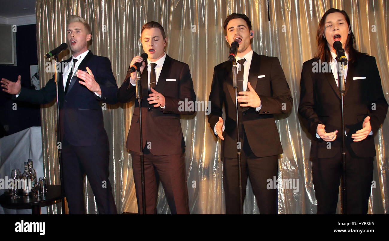 Collabro Album launch party at Sanctum Soho Hotel, London. British four ...