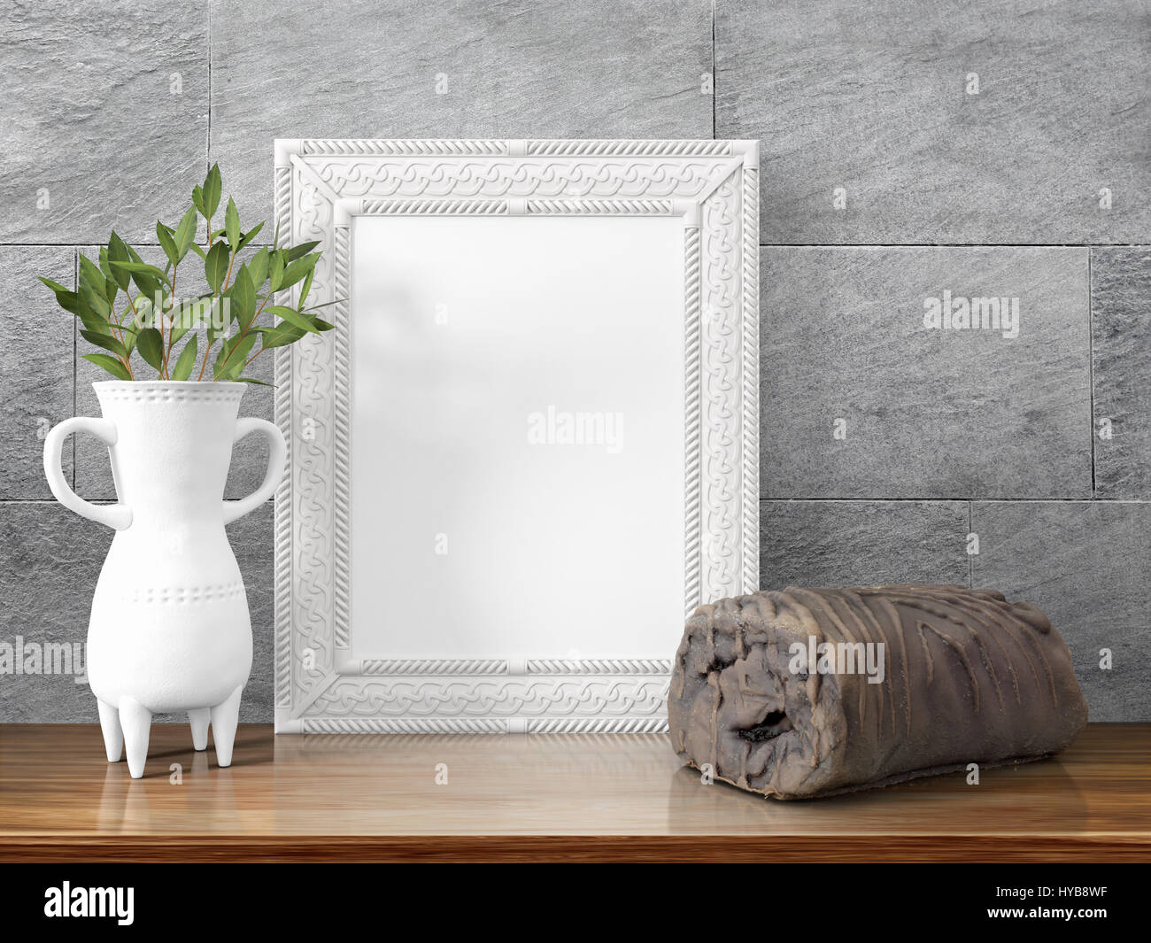 Mock up blank frame. 3d rendering Stock Photo - Alamy