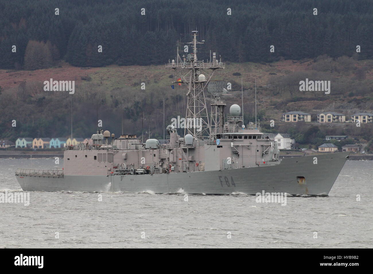 ESPS Reina Sofia (F84), a Santa Maria-class frigate operated by the ...
