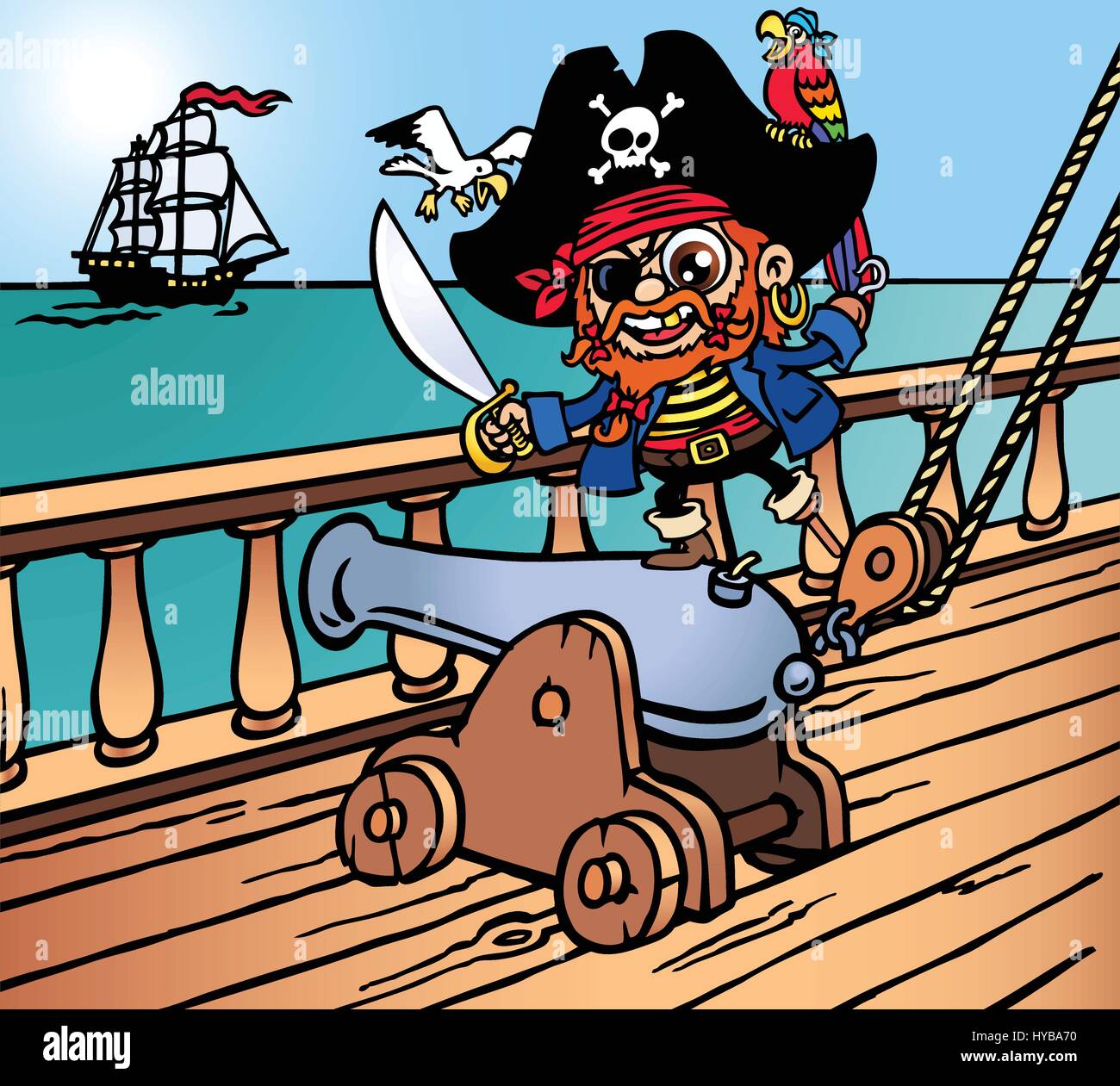 Pirate. Vector Illustration Stock Vector Image & Art - Alamy