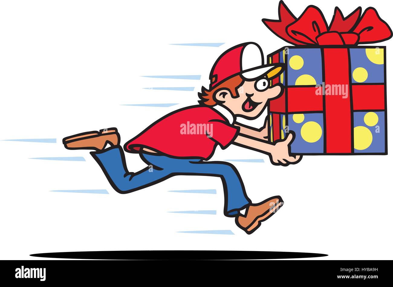 Delivering a parcel Stock Vector Images - Alamy