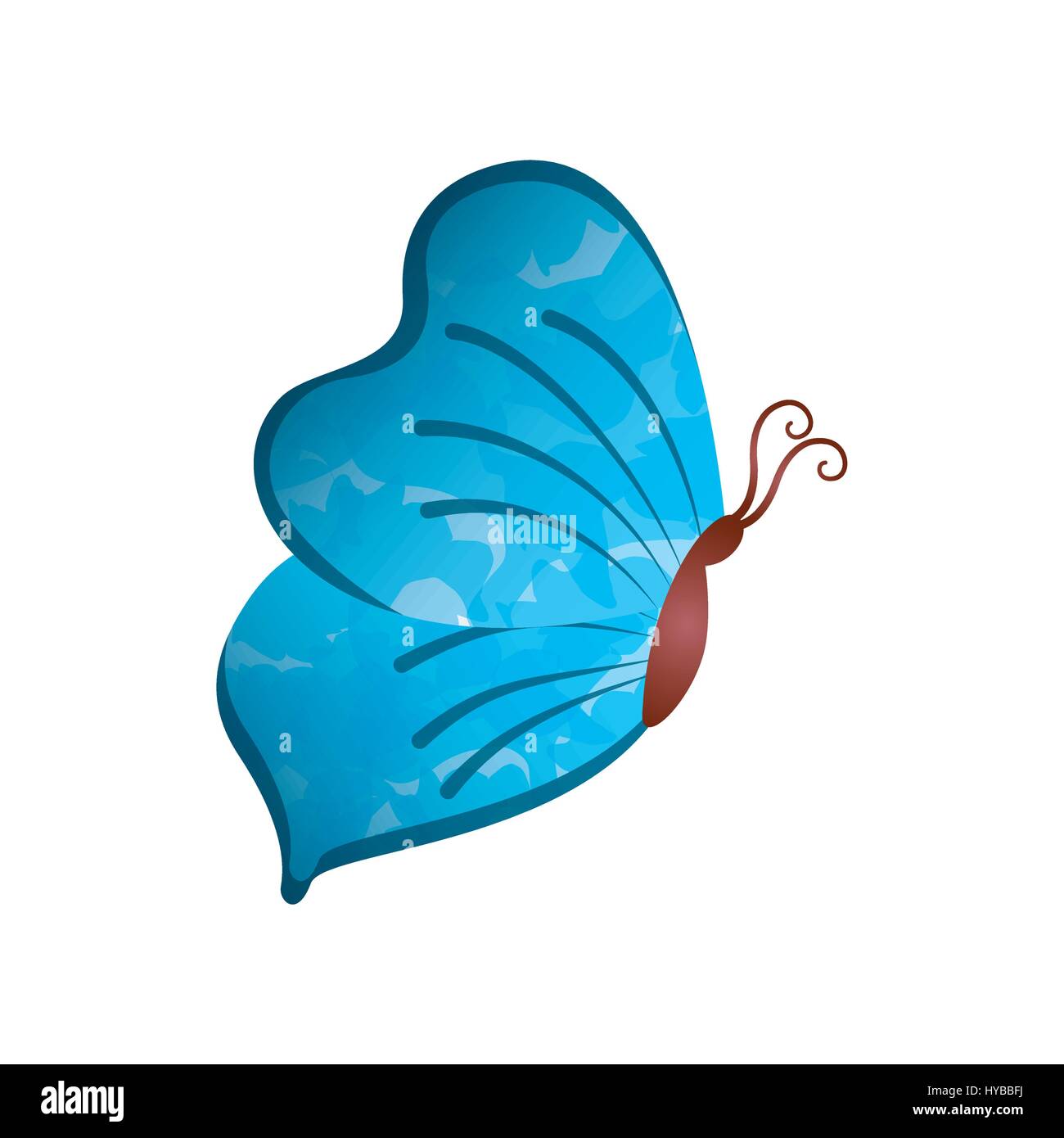 blue butterfly icon Stock Vector Image & Art - Alamy
