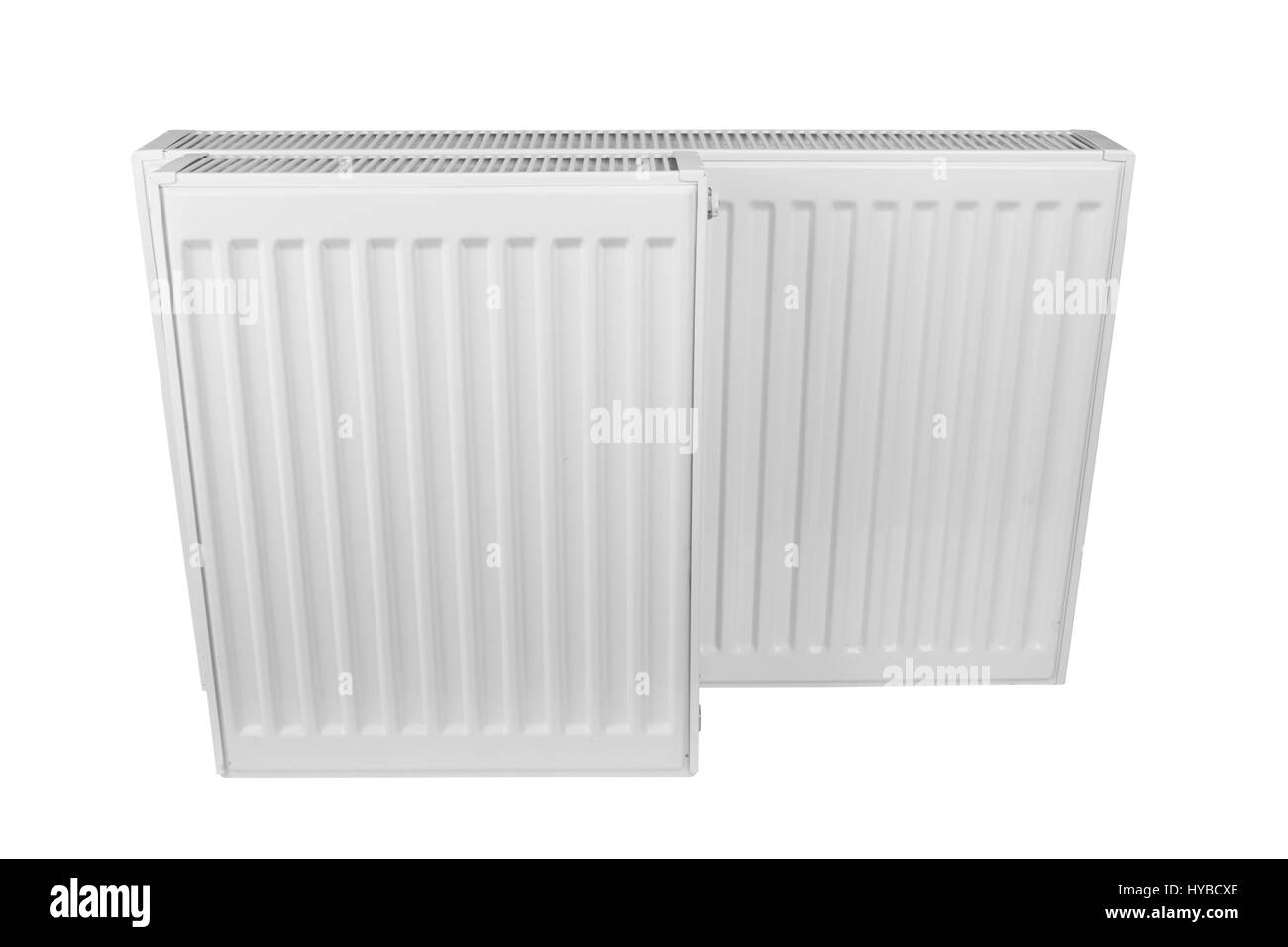 White heating radiator isolated on white background Stock Photo - Alamy