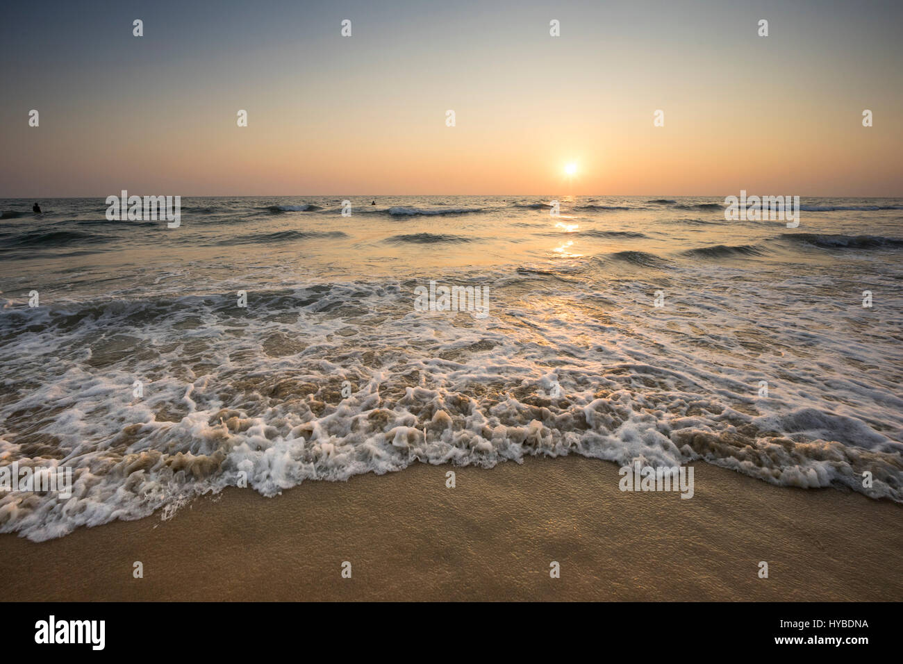 Sunset over the sea Stock Photo - Alamy