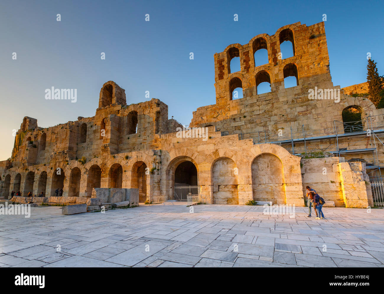 Remains of Odeon in the old town of Athens, Greece Stock Photo - Alamy