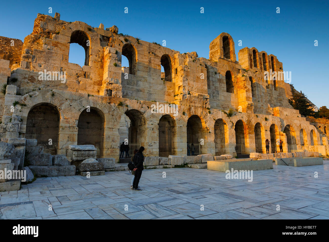 Remains of Odeon in the old town of Athens, Greece Stock Photo - Alamy