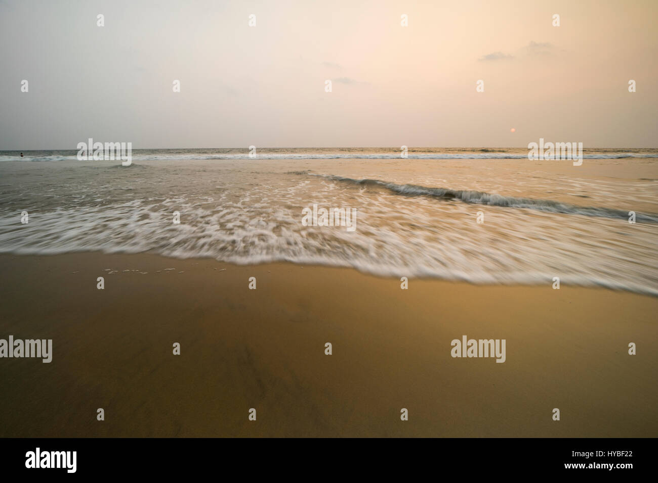 Varkala beach sunset Stock Photo - Alamy