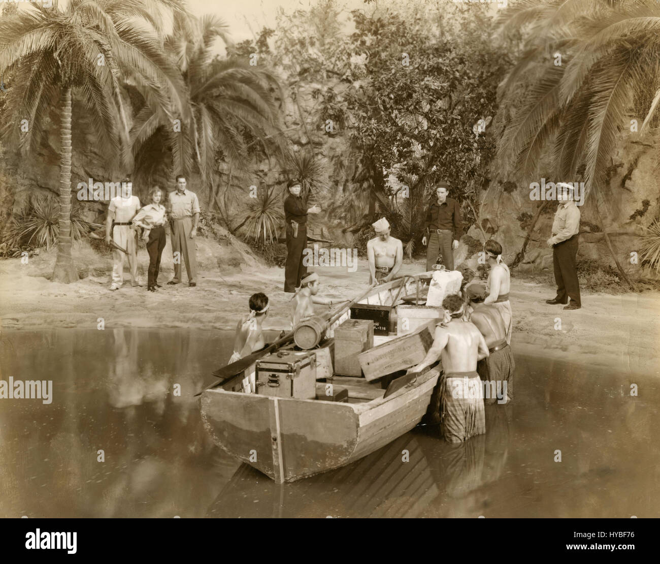 A scene from the movie "Unknown Island", USA 1948 Stock Photo - Alamy