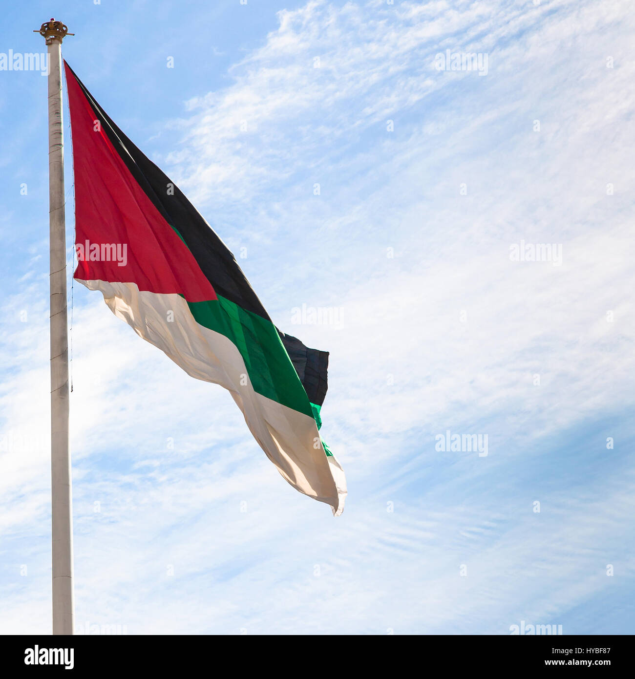 Travel to Middle East country Kingdom of Jordan - Flag of the Arab ...