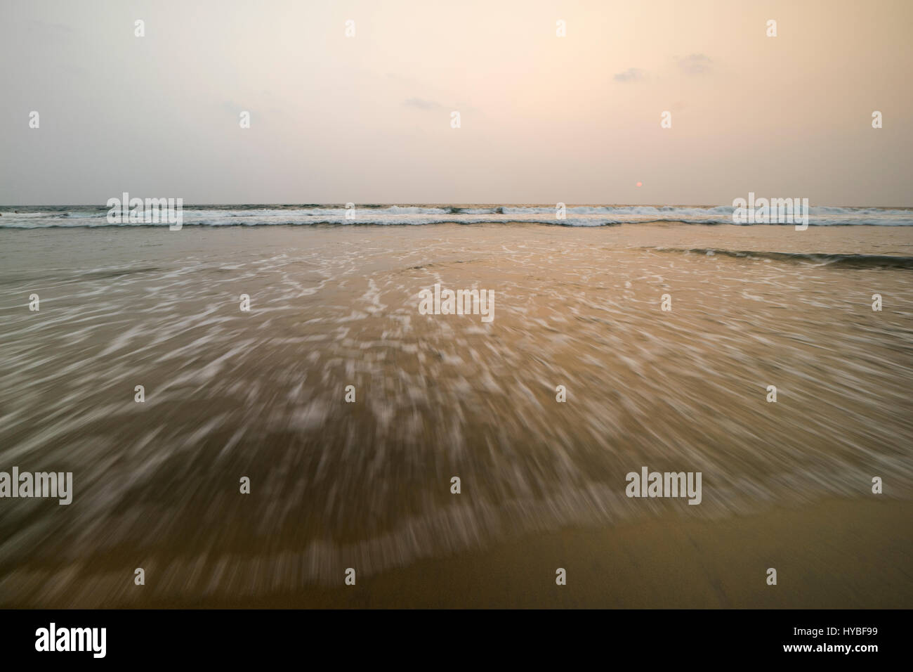 Varkala beach sunset Stock Photo - Alamy