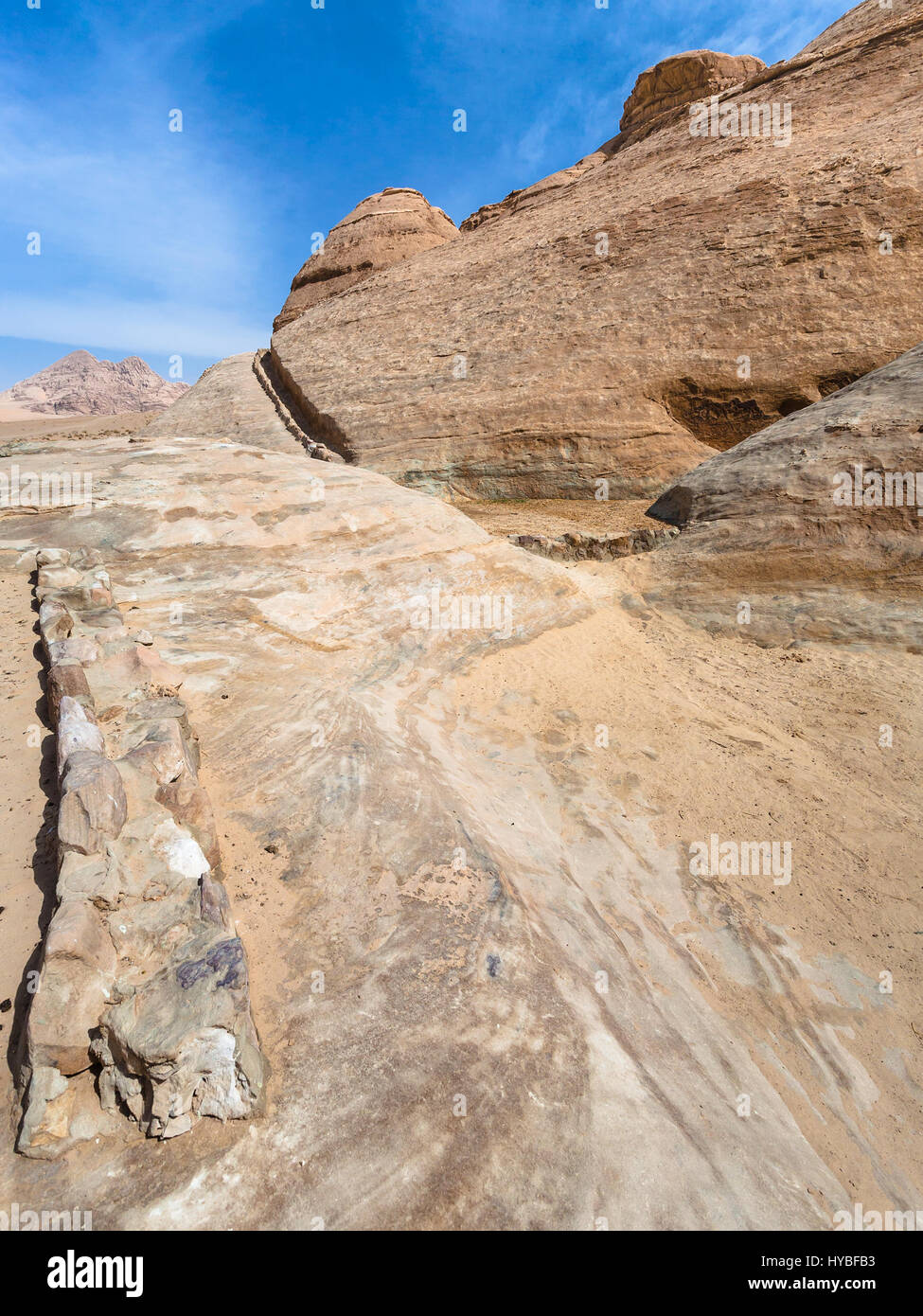 Travel to Middle East country Kingdom of Jordan - rocks with water ...