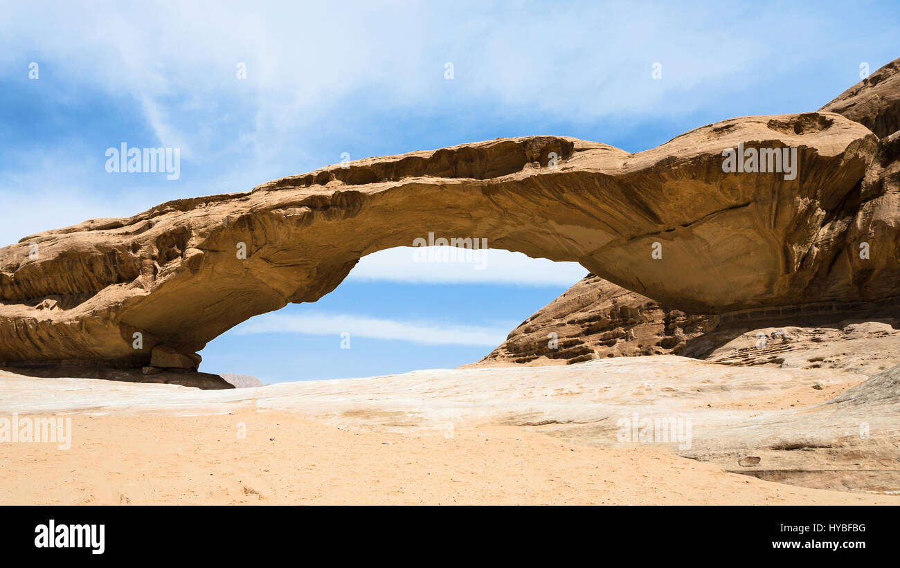 Travel to Middle East country Kingdom of Jordan - bridge sandstone rock ...