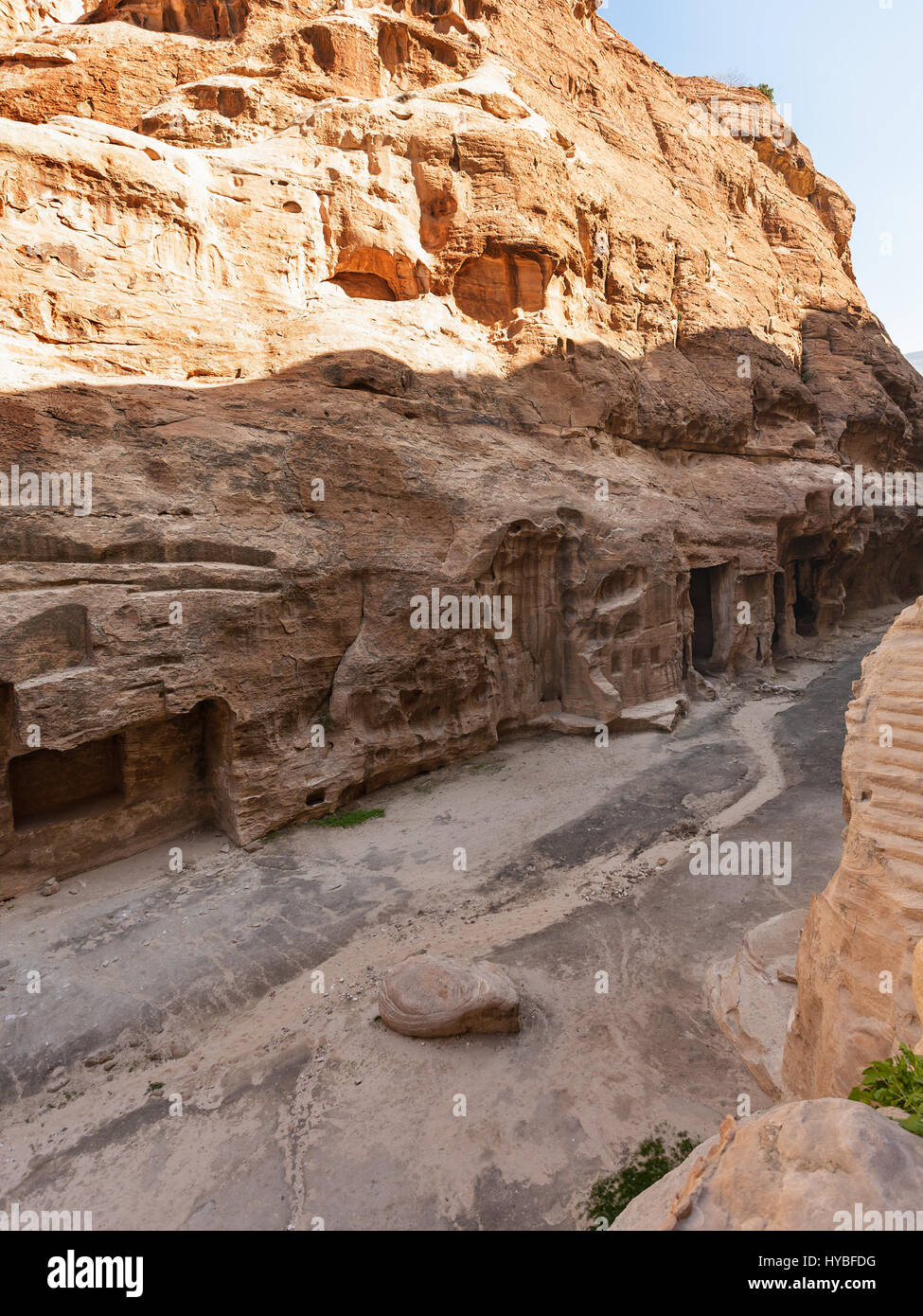 Travel to Middle East country Kingdom of Jordan - ancient cave rooms in ...