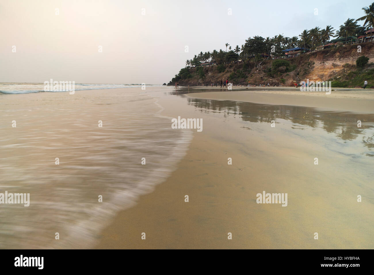 Varkala beach sunset Stock Photo - Alamy