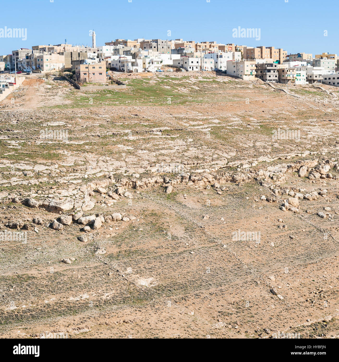 Travel to Middle East country Kingdom of Jordan - Al-Karak city on top ...