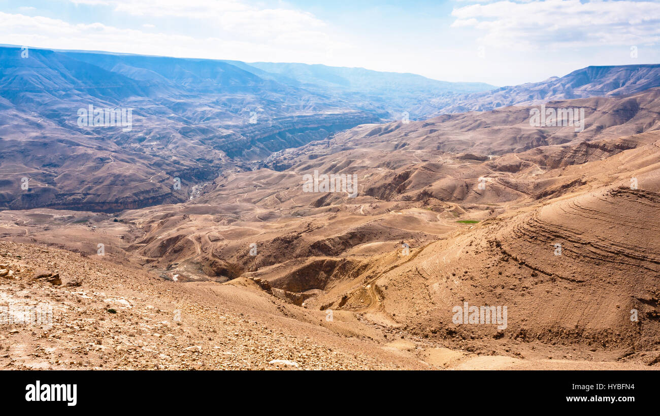 Travel to Middle East country Kingdom of Jordan - mountain landscape in ...