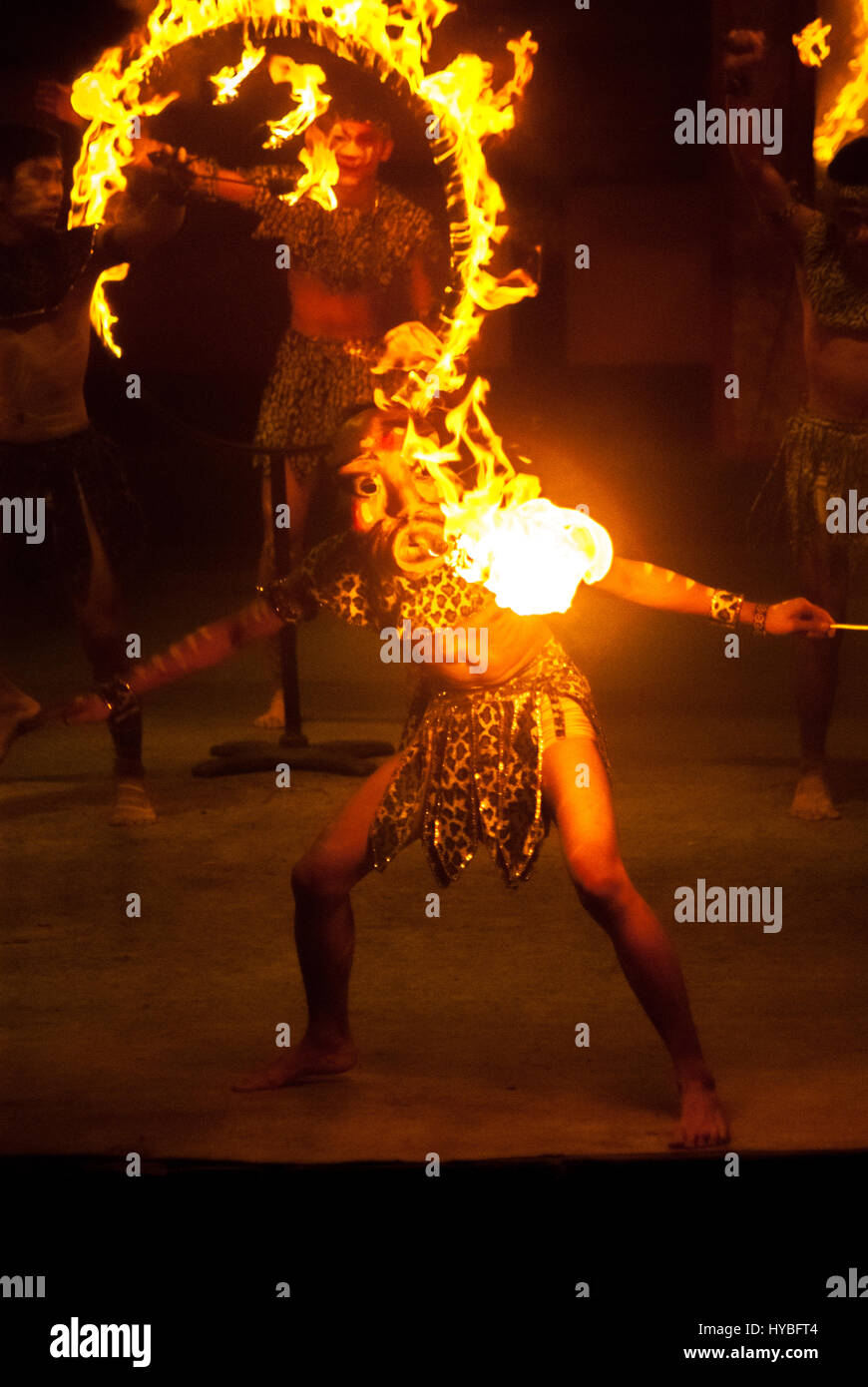 Fire dance performance at Safari Park, Cisarua, Indonesia Stock Photo ...